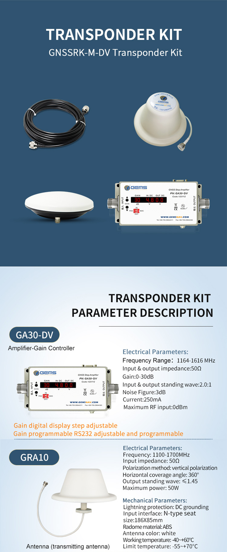 GNSS Repeater Kit | GNSSRK-M-DV